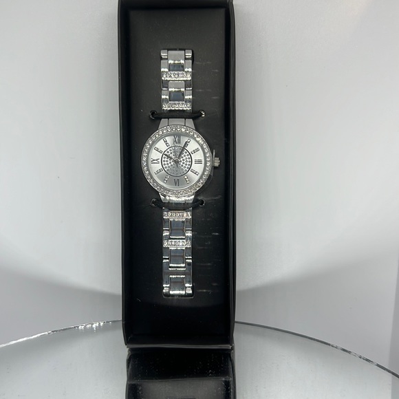 Avon | Accessories | Avon Watch W Swarovski Crystals Silver Tone | Poshmark